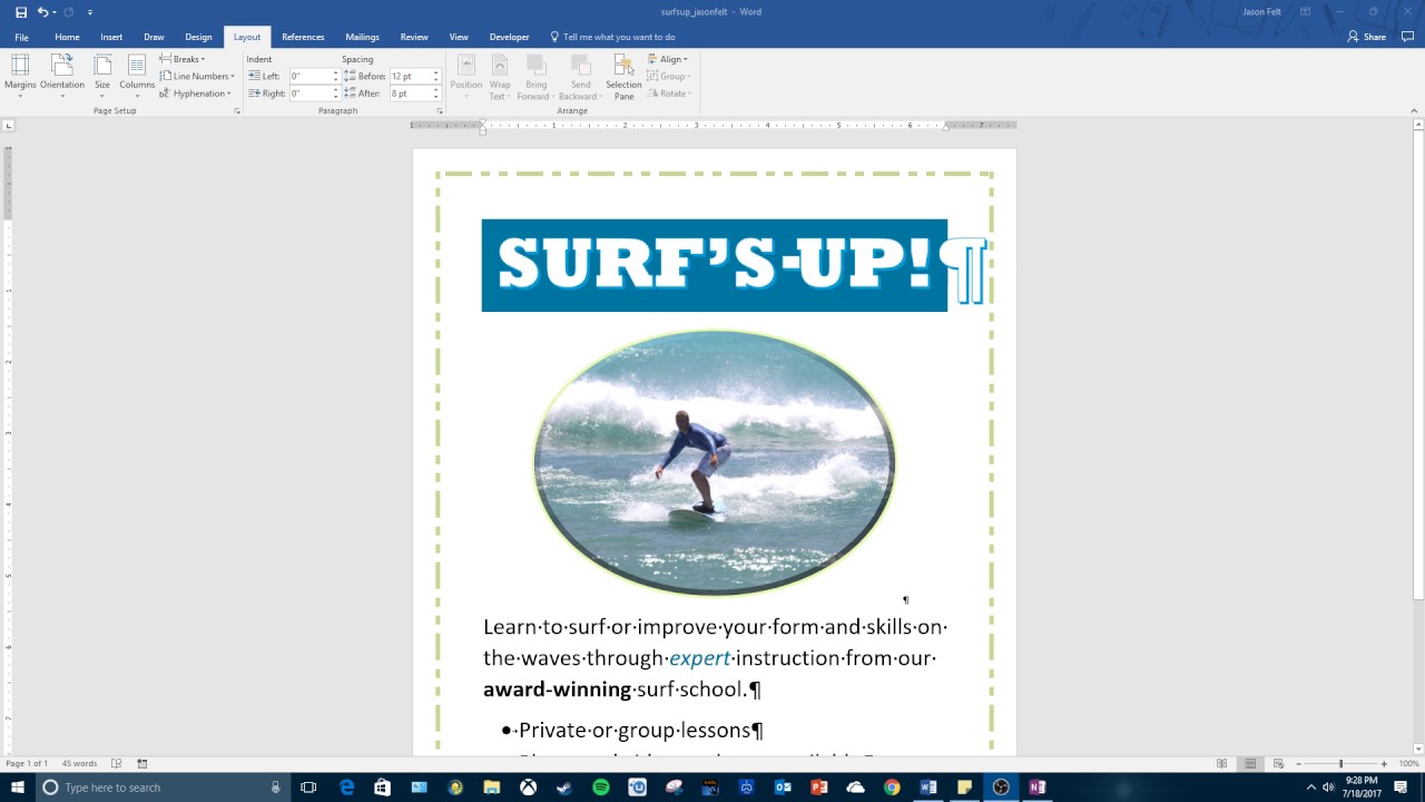 WDM1V11: Changing Document Properties [Word 2016]