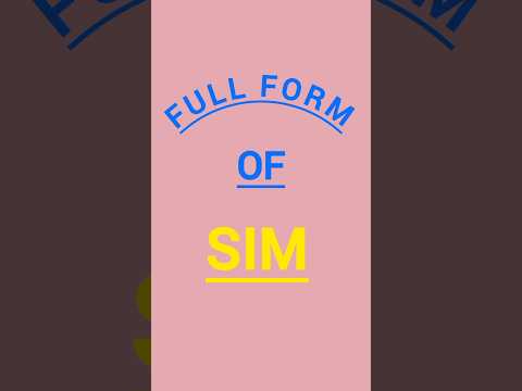 Full Form of SIM #gk #computer #shortvideo