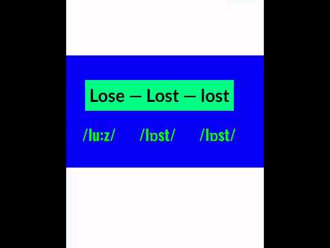 lose, lost, lost #viral #shorts #youtubeshorts #english #vocabulary #pronunciation #learnenglish