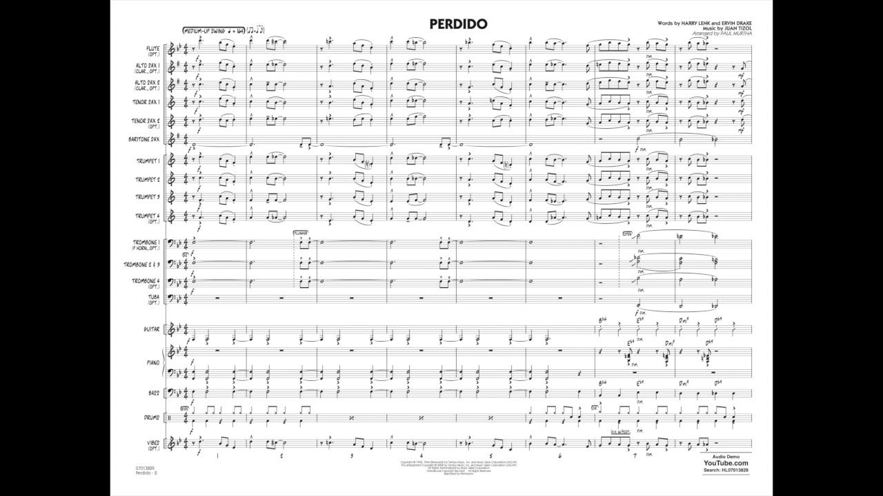 Perdido arranged by Paul Murtha