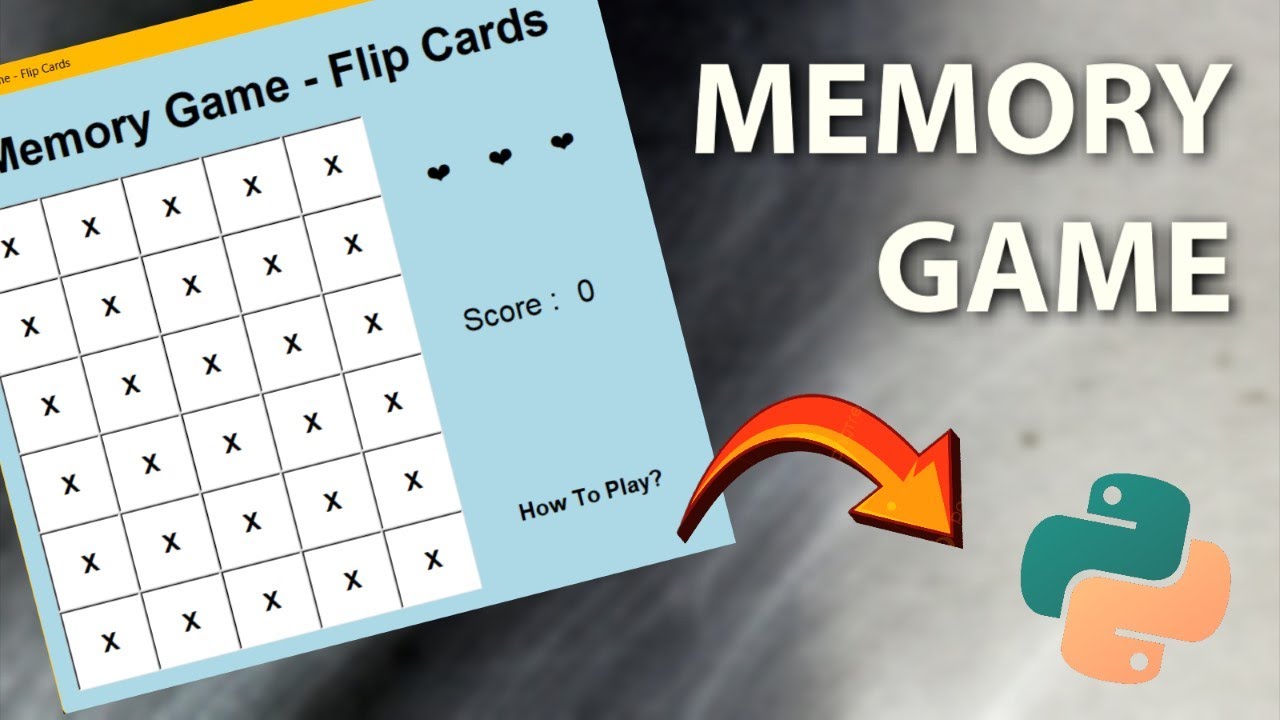 Memory Game - Flipping Cards Using Python | Beginner Python Project