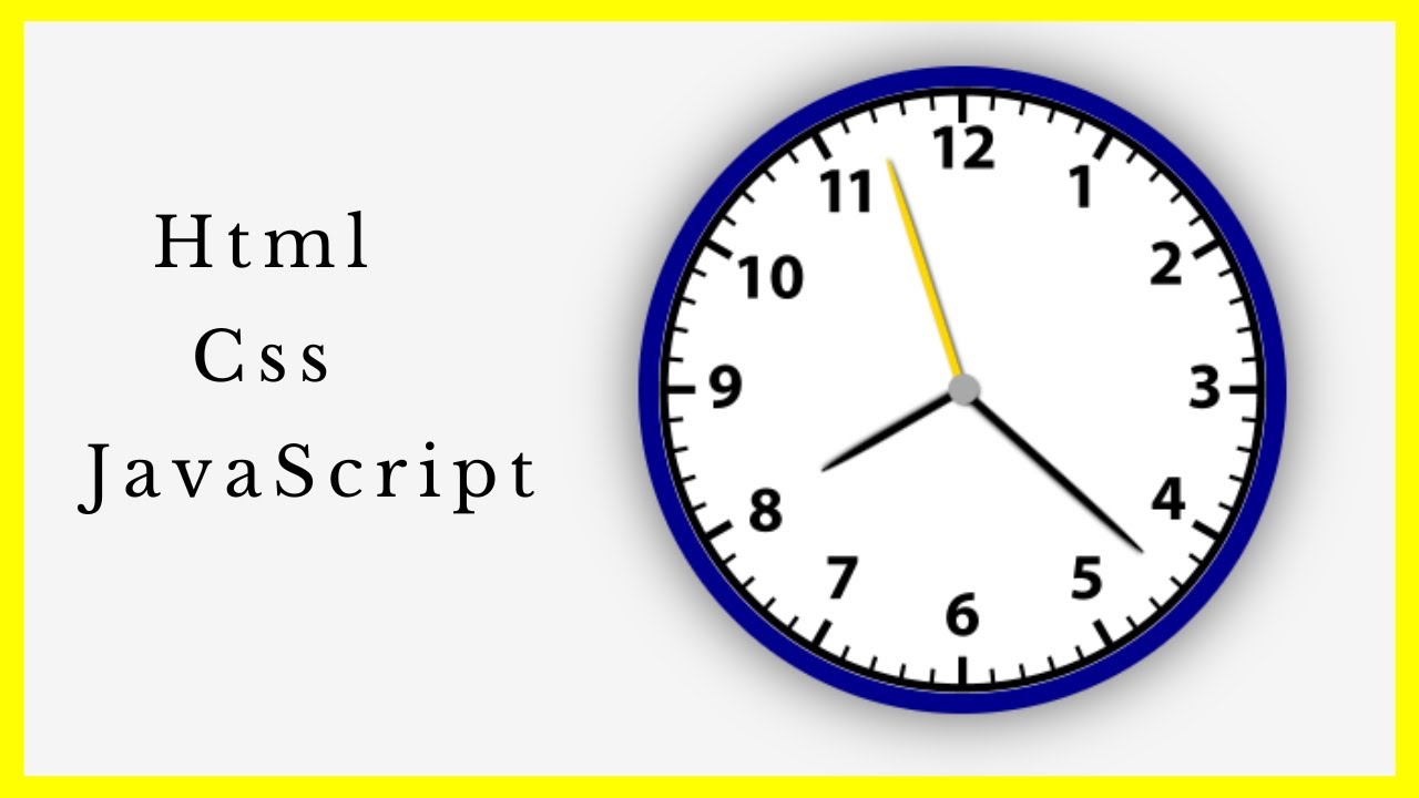 Analog Clock with HTML, CSS and JavaScript | JavaScript Tutorial 2023