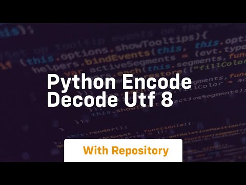 python encode decode utf 8