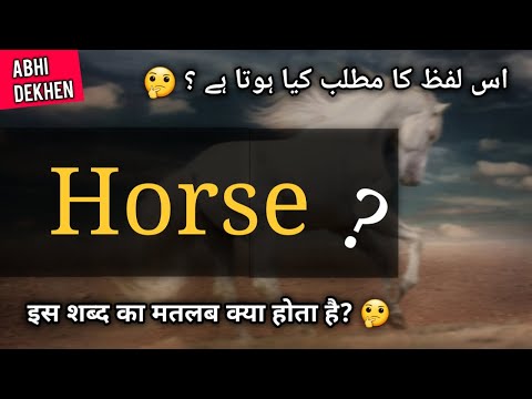 Horse meaning in HINDI/URDU | Horse ka matlab kya hota hai | Horse means | Pronounciation | Fact