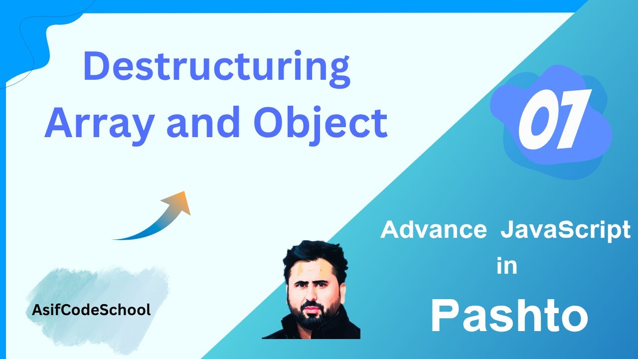 07 Advance JavaScript DeStructuring Array and object | Tutorial in pashto