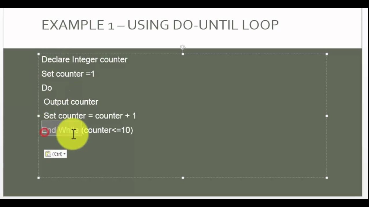 Visual Basic - Do Until Loop - Pseudocode
