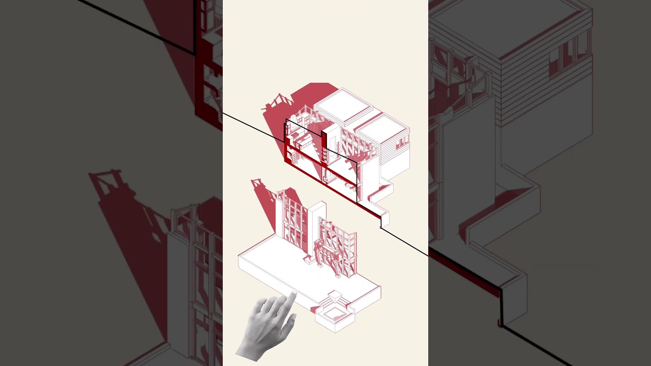 Axonometric architectural drawing: the.archart on IG #archisource #architect #architecture #drawing
