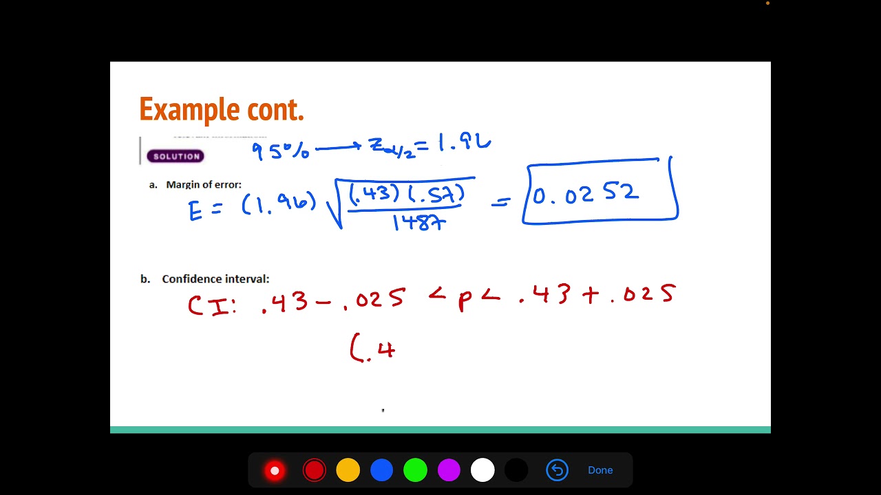 Chapter 7 estimating parameters and determining sample size video