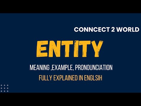What Does entity Means || Meanings And Definitions With entity in ENGLISH