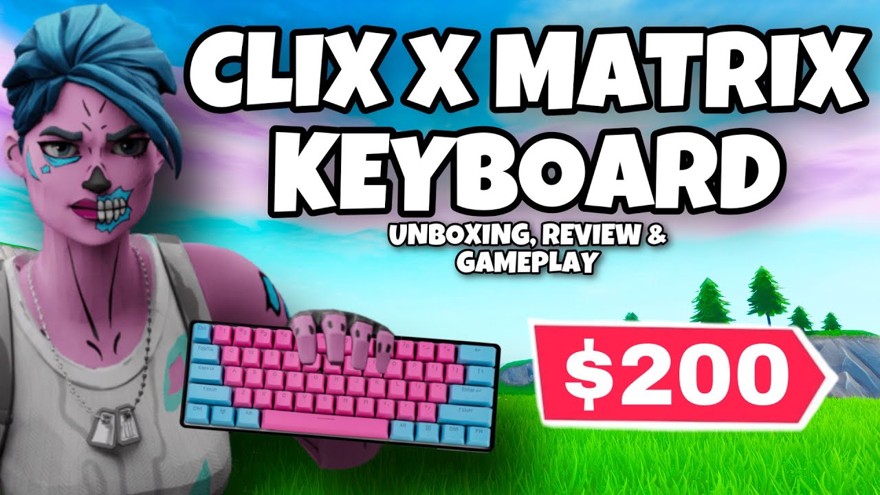 *NEW* Clix x Matrix Cotton Candy Keyboard | Review Unboxing & Gameplay