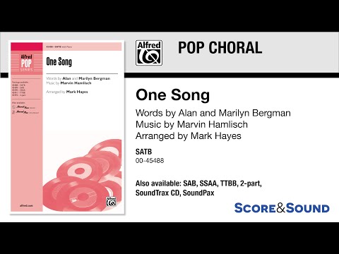 One Song Sheet Music by Mark Hayes (SKU: 45488) - Stanton's Sheet Music