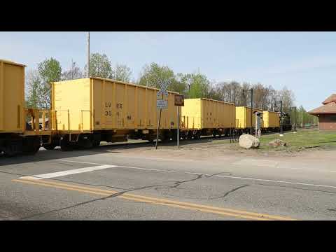 B10I0630 - Empty Ballast Distribution Train Crossing NYS Route 3 into Tupper Lake - May 12, 2022