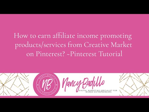 How to earn affiliate income promoting products from Creative Market on Pinterest?