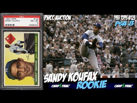 1955 Sandy Koufax Rookie Card Topps #123 PSA 8