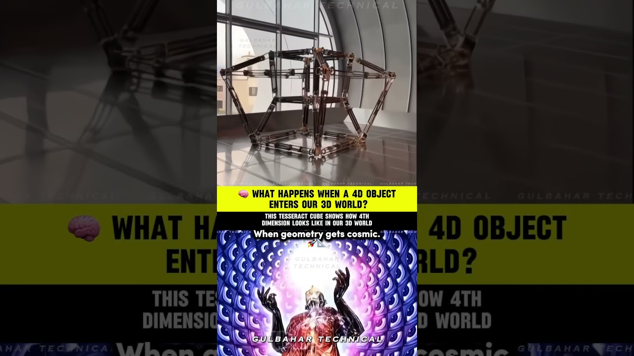 Visualizing a Tesseract in 3D | What the Fourth Dimension Looks Like 🔄✨