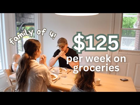 Weekly Meal Planning + Groceries for a Family of 4 | $125 Per Week