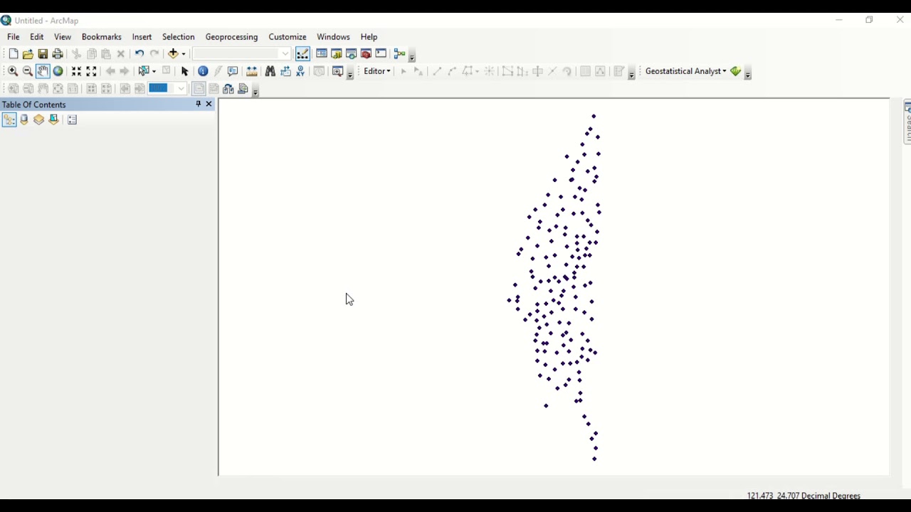 Rainfall interpolation using IDW Geostatistical analysis