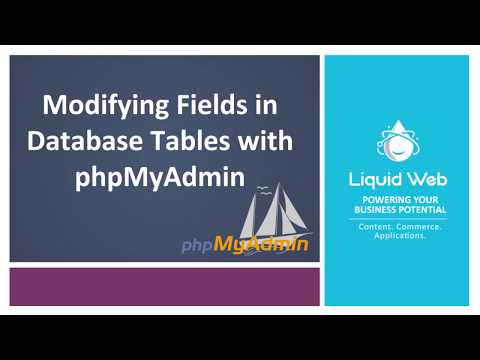 Modifying Fields in Database Tables Using PhpMyAdmin
