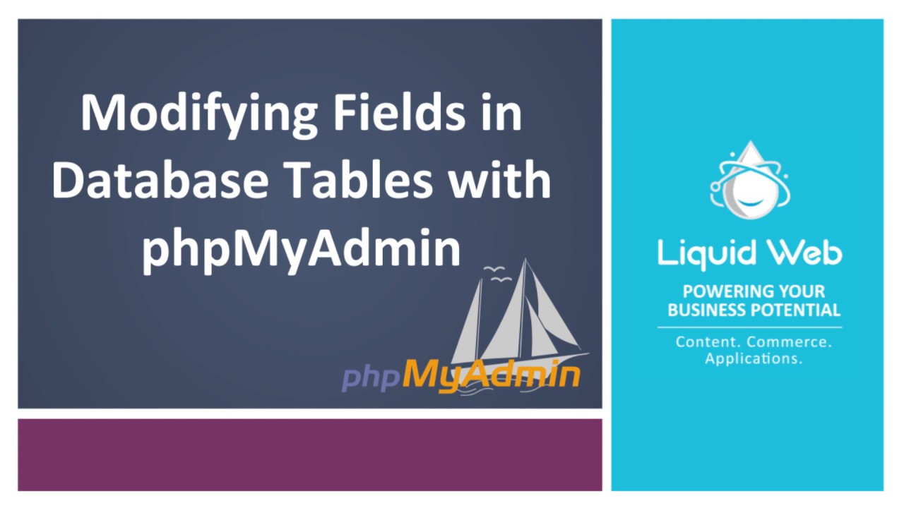 Modifying Fields in Database Tables Using PhpMyAdmin