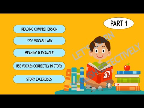 20 Essential vocabulary, meaning, example, Use in story, exercises, reading comprehension part 1 🔥
