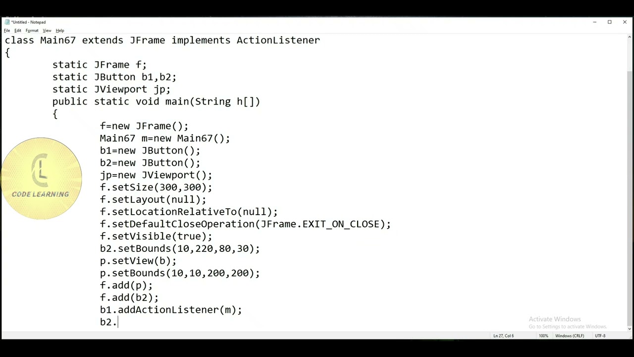 Java | Swing class 'JViewport #2' | CodeLearning