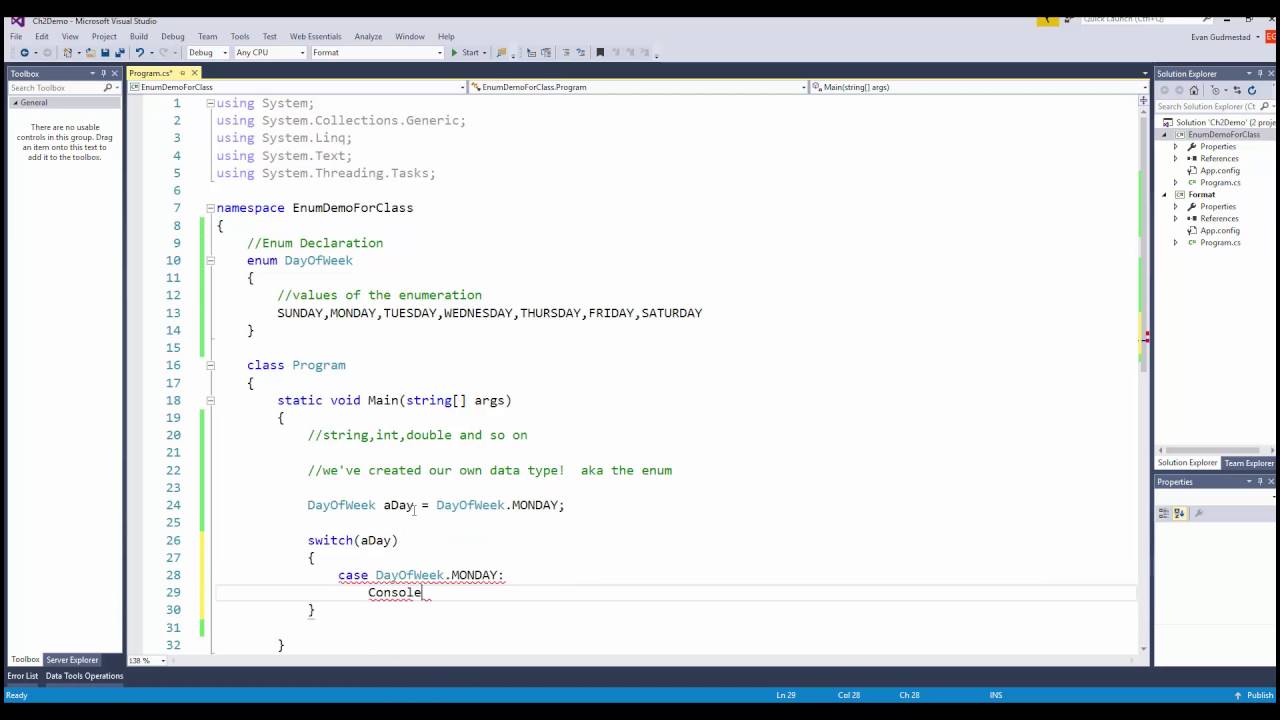 C# - Simple Enumeration Example