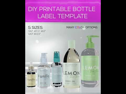 DIY Dropper Bottle Label Templates | Printable Essential Oil Labels | Customizable Product Labels
