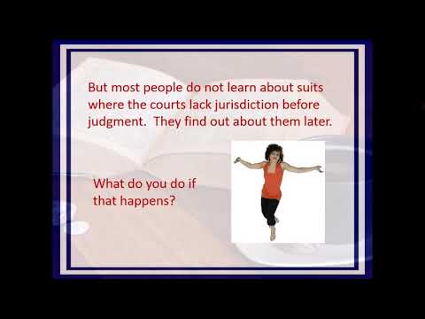 The Other Kind of Motion to Vacate - Judgments and Lack of Jurisdiction