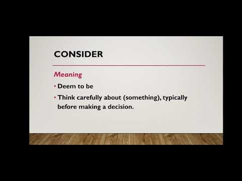Meaning of consider | O- Dictionary
