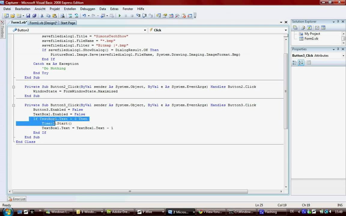 Visual basic 2008 Advanced Screen Capture