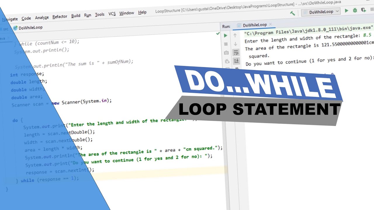 Java Tutorial 11 - The Do...While loop statement