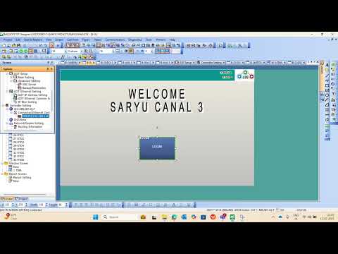 #vlog 19# Mitsubishi HMI # GT Designer 3(GOT 2000) # how to communicate plc with HMI