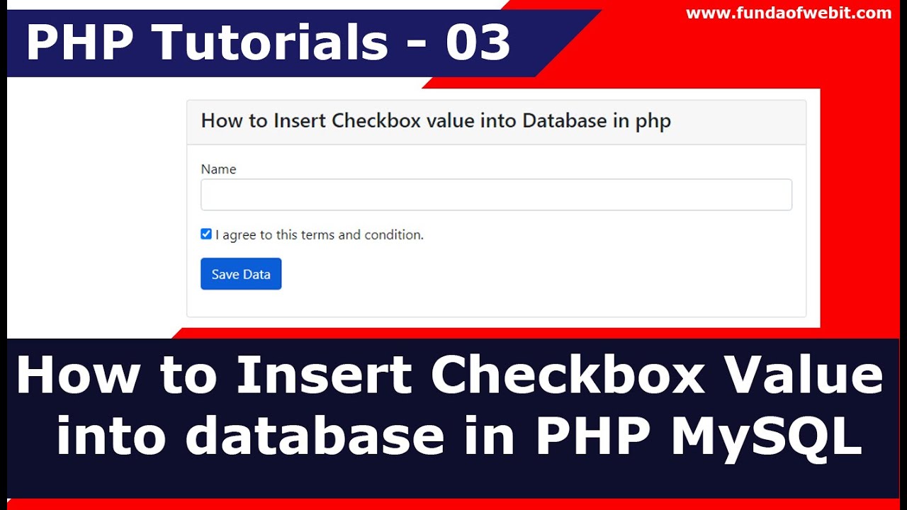 How to Insert Checkbox Value into database in PHP MySQL | PHP Tutorials - 3