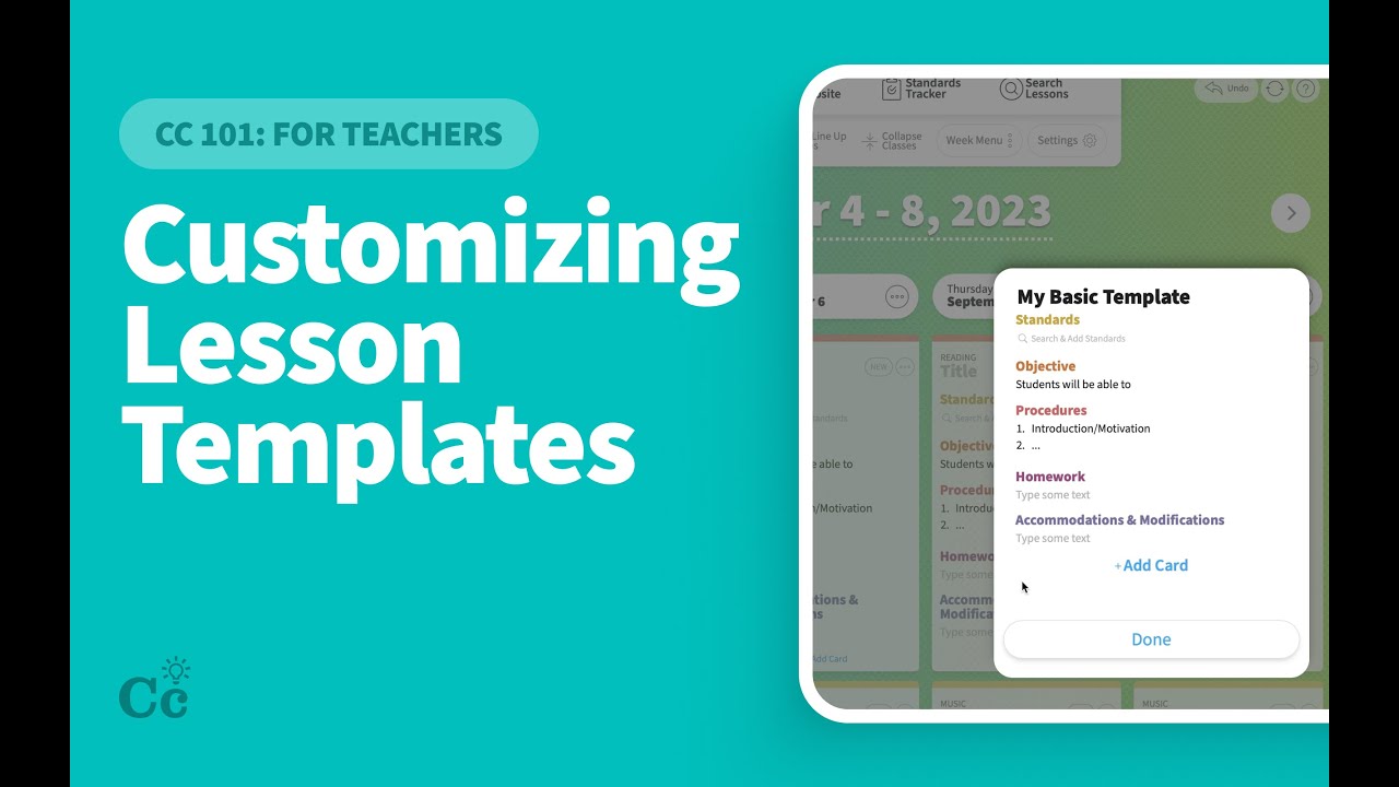 How to Customize Lesson Plan Templates in Common Planner