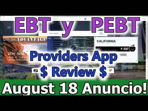 EBT Providers App Review En Celular! Aplique PEBT EBT $375 Tarjeta August 18 Anuncio SNAP Comida PUA