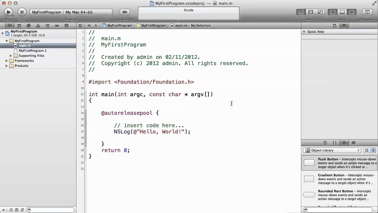 Objective-C Tutorials: 3 - Creating New Projects and ARC