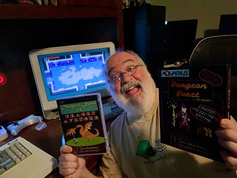 World Premiere of Dungeon Quest 1.5 on Aquarius+ 8bit Modern Retro Computer - Spriteworx Video Game