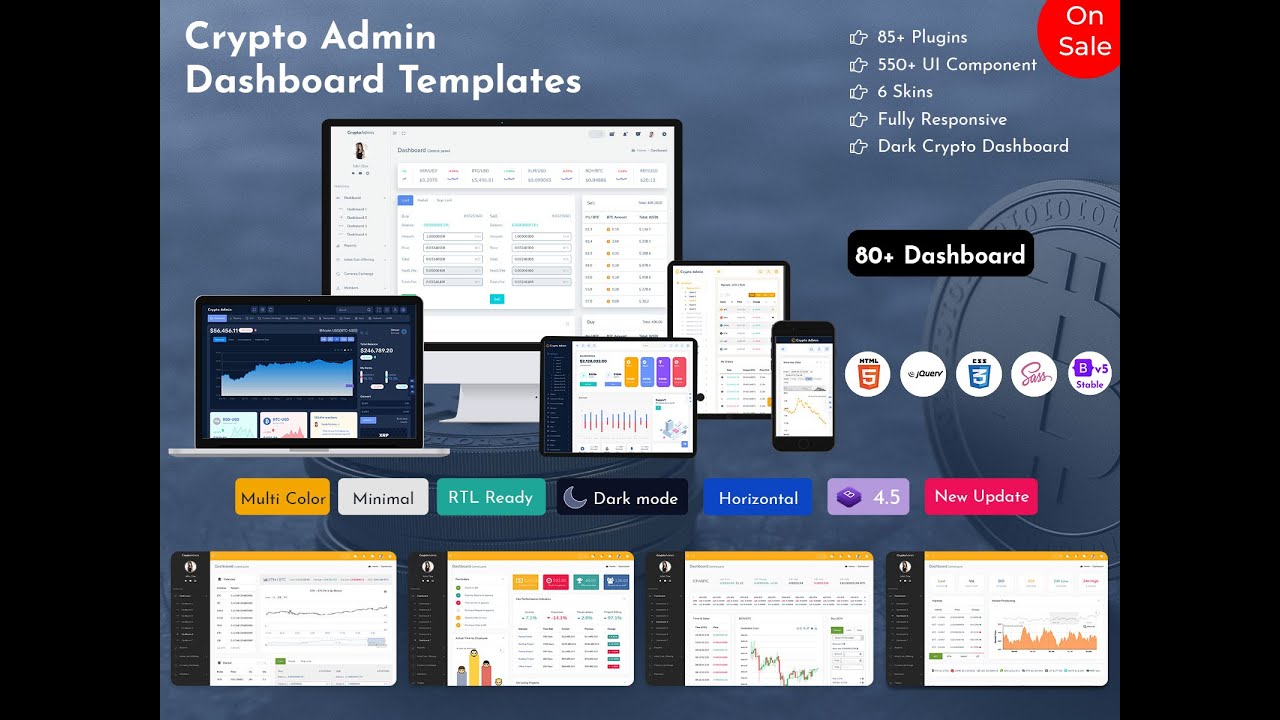 Cryptocurrency Dashboard Admin Template and Tokenize Admin Templates