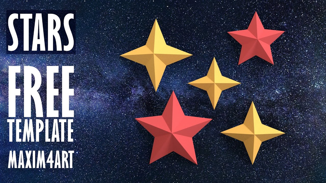 How to make a star. Paper stars for decoration. Free pdf