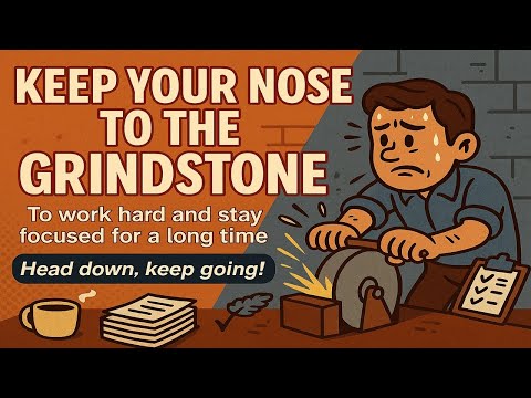'Keep One's Nose to the Grindstone' Explained | English Idiom Lesson