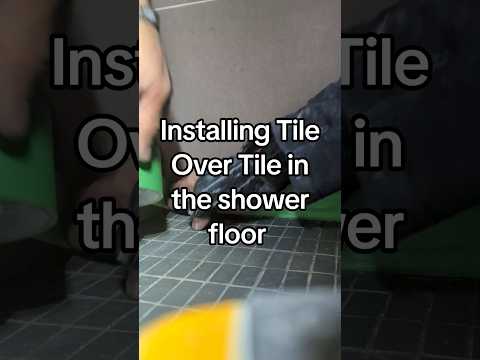 Installing Tile over Tile in the shower floor #ceramic #tile #ardex #shower