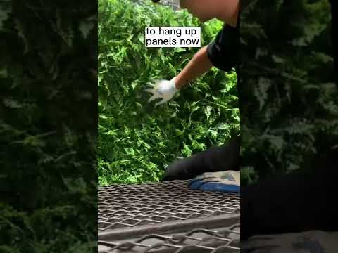 #how to install the green panels on the wall #artificial plants wall#artificial green panels#plants