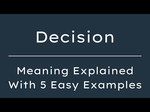 What Does Decision Mean? Decision Meaning in English With 5 Example Sentences