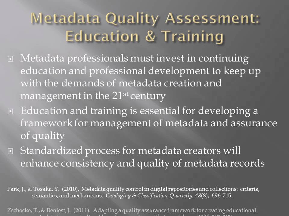 Metadata Quality Assessment Presentation