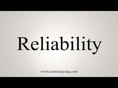 How To Say Reliability