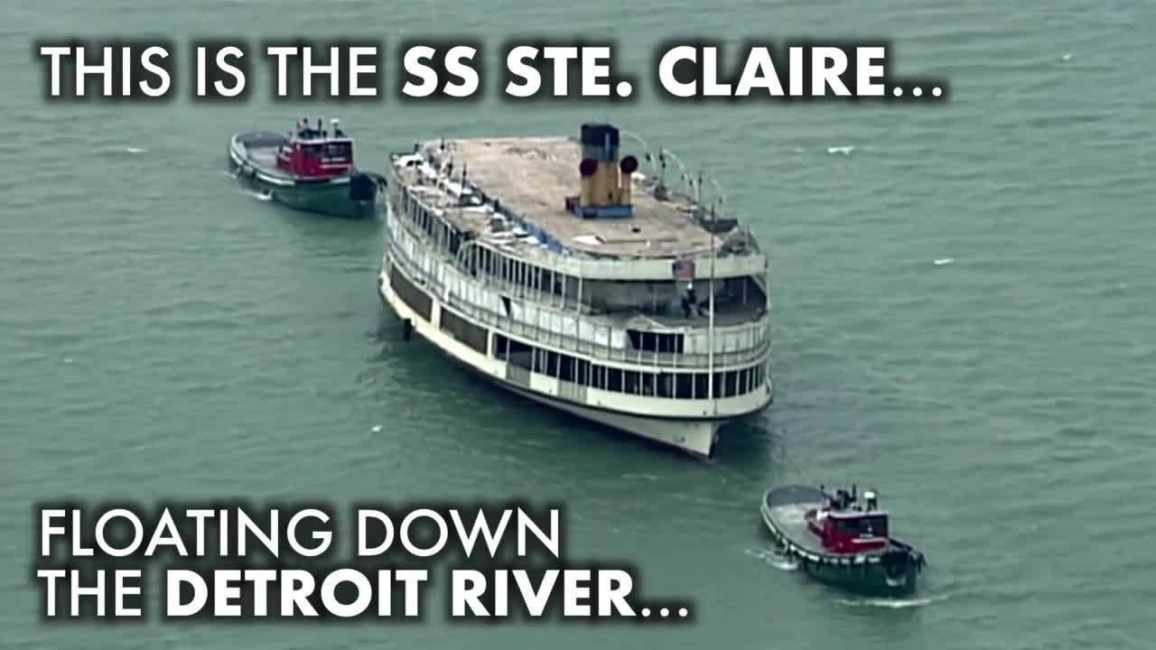 SS Ste. Claire moved on Detroit River