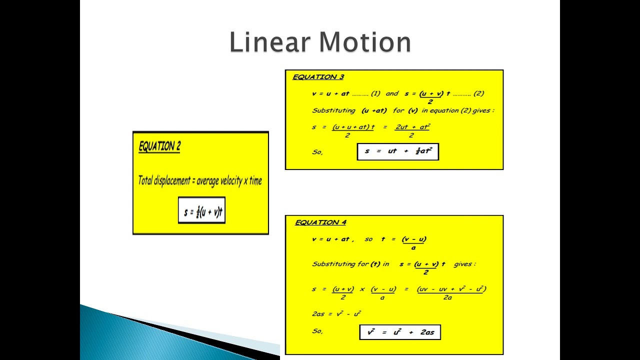 LINEAR MOTION POWERPOINT