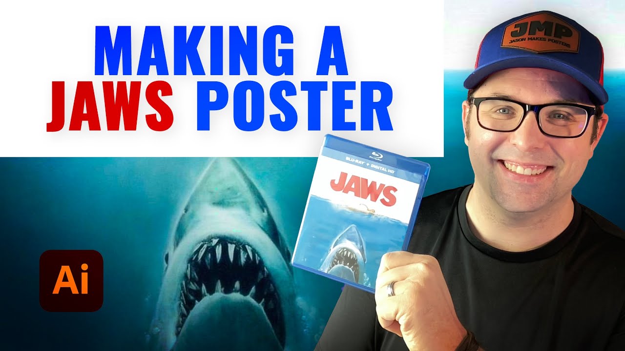 🎥 Making A JAWS Minimalist Poster