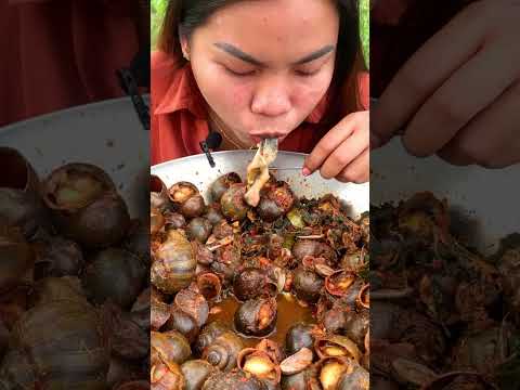 snail fried so yummy , snails recipe , seafood snails #shorts #short #eating 16