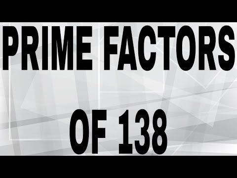 PRIME FACTORS OF 138